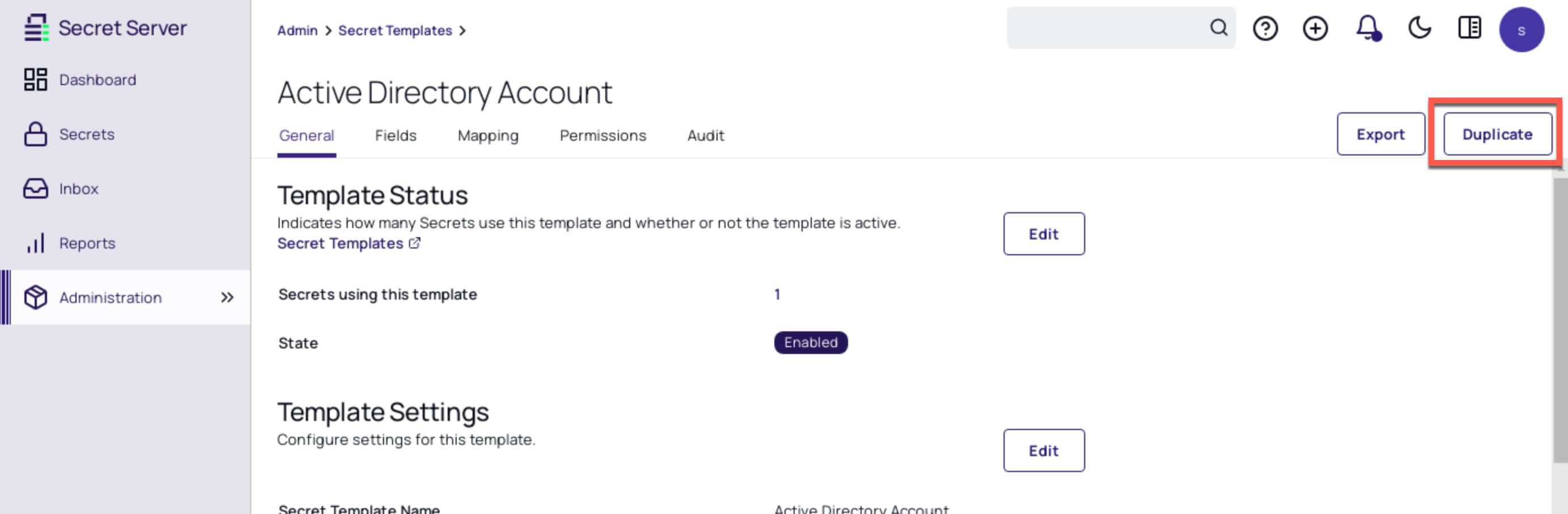 Secret Templates - Secret Server