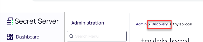 Discovery - Secret Server